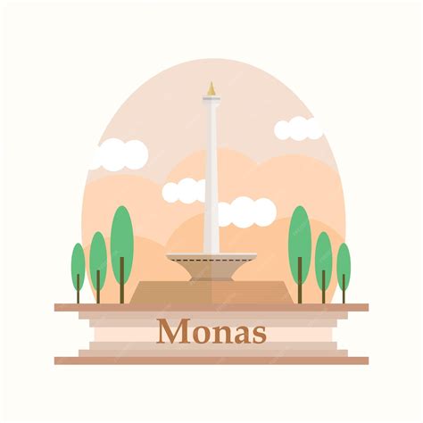 Premium Vector Monas Jakarta Vector