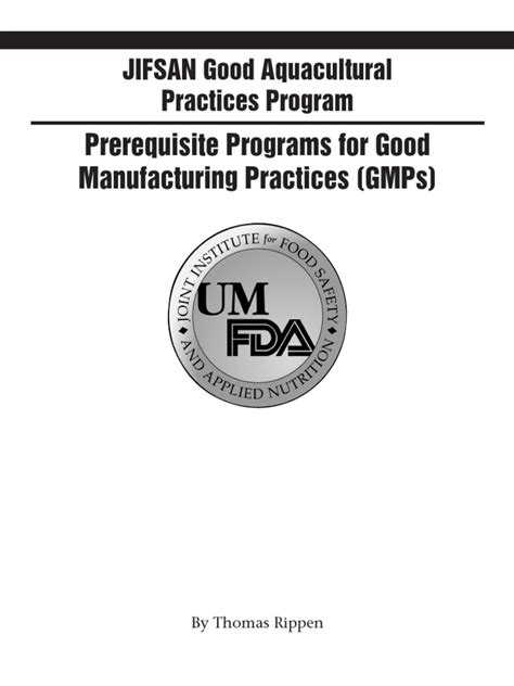 Prerequisite Programs Forgmp Practices Pdf Hand Washing Drinking Water