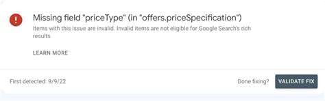 Missing Field “pricetype” In “offerspricespecification” Ensky的跨境笔记