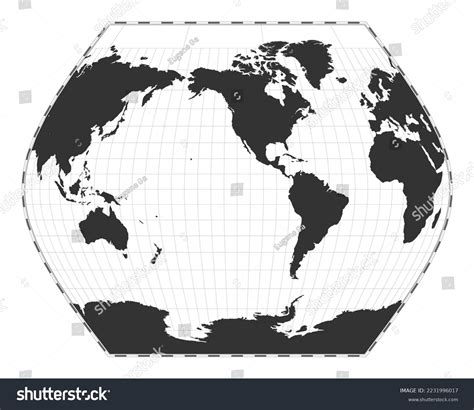 Vector World Map Ginzburg Viii Projection Stock Vector Royalty Free 2231996017 Shutterstock