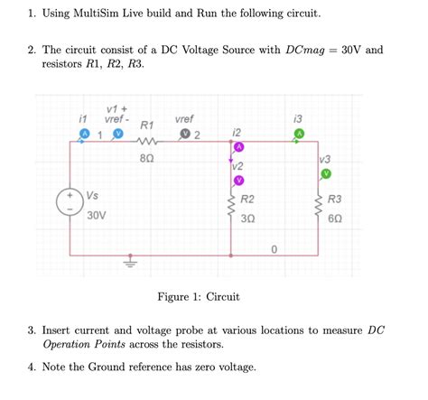 Solved Using MultiSim Live Build And Run The Following Chegg
