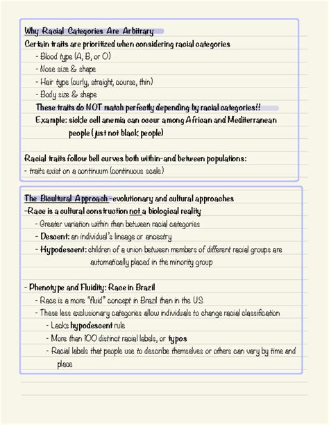 Anth 1500 Notes Wmu Why Racial Categories Are Arbitrary Certain Traits Are Prioritized When