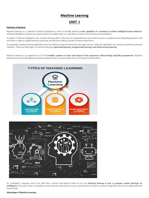 Machine Learning Unit I Pdf Machine Learning Statistical