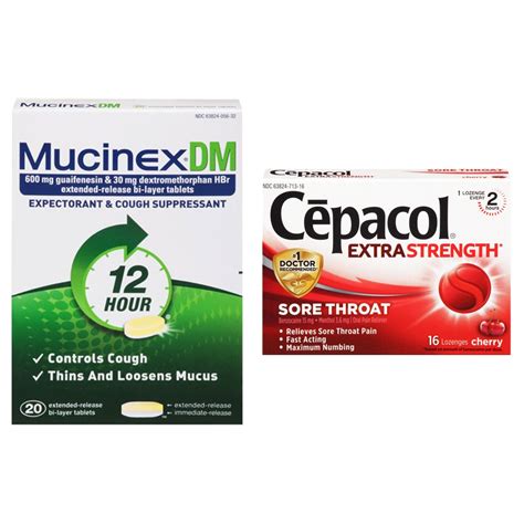 Mucinex Dm Extended Release Tablets 20ct And Cepacol Extra Strength