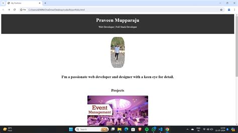 mupparaju venkata praveen kumar on linkedin webdevelopment portfolio html css javascript
