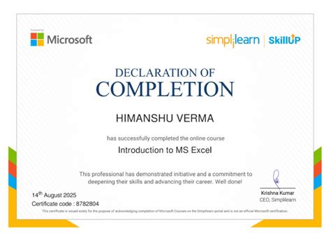 Simplilearn Certificate Pdf