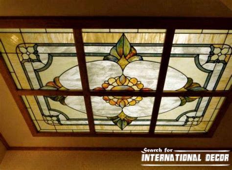 Stained Glass Ceiling Designs And Panels In The Interior