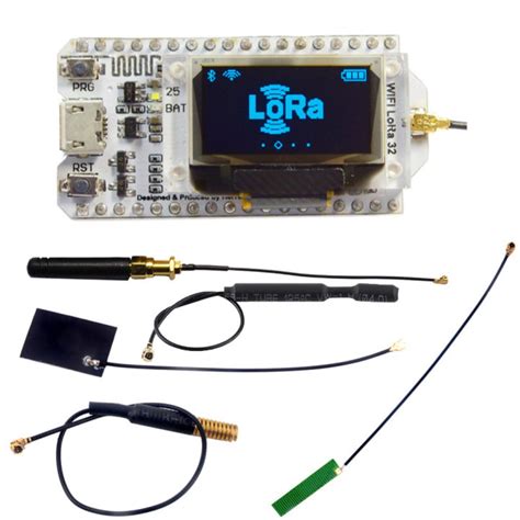 Sx1278 Lora Esp32 096นิ้วสีฟ้าจอแสดงผล Oled บลูทูธเข้ากันได้ Wifi Lora