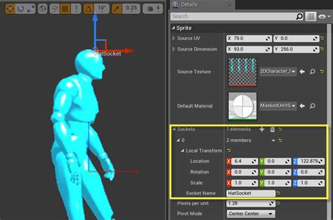 Paper 2d Sprite Sockets In Unreal Engine Unreal Engine 55