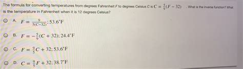 solved the formula for converting temperatures from degrees fahrenheit