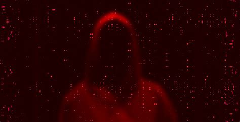 Hacker Komputer Pada Latar Belakang Kode Biner Abstrak Konsep Hacking Ilustrasi Stok Unduh