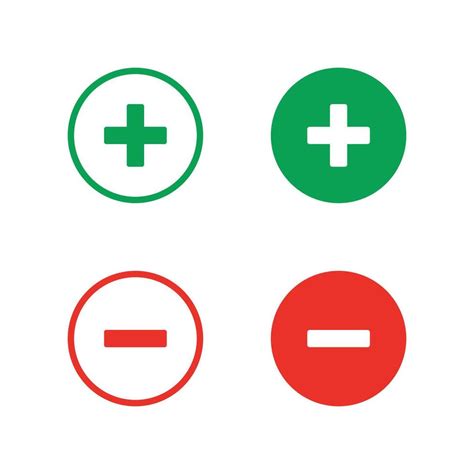 Plus And Minus Icon Set Add And Subtract Icon Set 59789394 Vector Art
