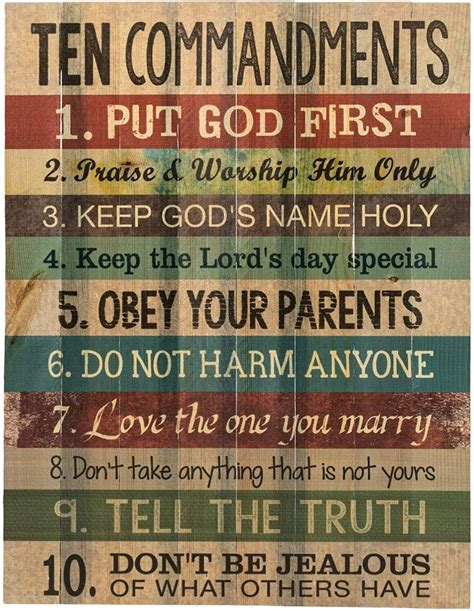 Jesus Christ Ten 10 Commandments Moses God Father Son 8x11 Photo Poster