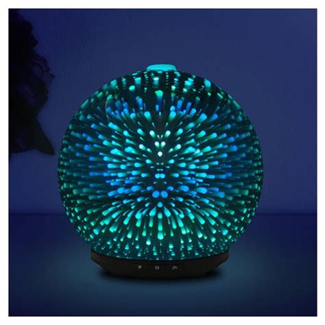 An Image Of A Blue Light That Is In The Shape Of A Ball On A Table