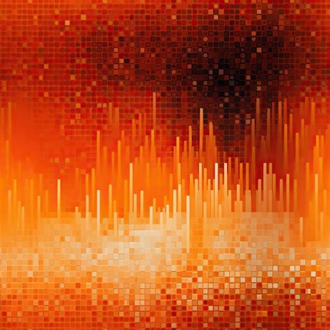 Premium Ai Image Data Flow Visualization Modern Vibrant Orange Pixel