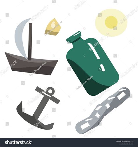 Sailor Objects Colors Set Pattern Vector Stock Vector Royalty Free 2222631243 Shutterstock