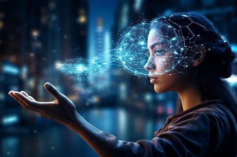 Premium Photo A Woman Holds A Brain With The Brain Being Held By A