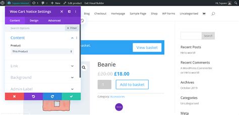 building a custom woocommerce product page with divi square internet