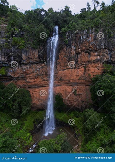 Vertical Shot Of The Bridal Veil Falls Waterfall In Sabie Mpumalanga