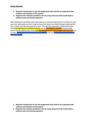 Structuring An Essay Teaching Resources