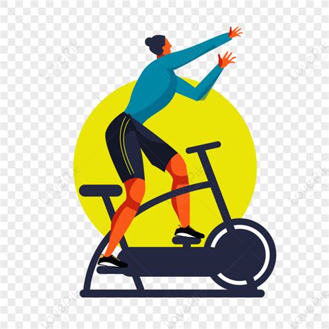 손으로 그린 만화 사이클 스포츠 그림체육휘트니스 Png 일러스트 무료 다운로드 Lovepik