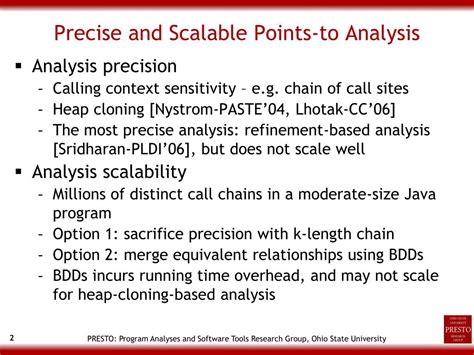 Ppt Merging Equivalent Contexts For Scalable Heap Cloning Based Points To Analysis Powerpoint