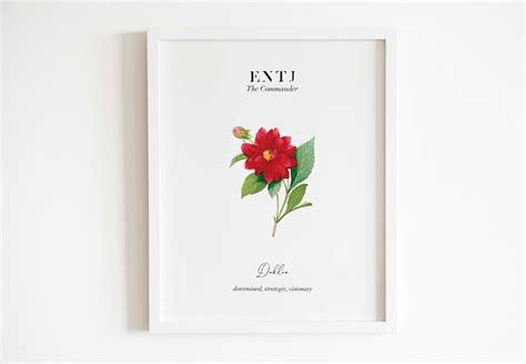 Mbti Extrovert Flower Art Prints Bundle Enfj Enfp Entp Entj Etsy
