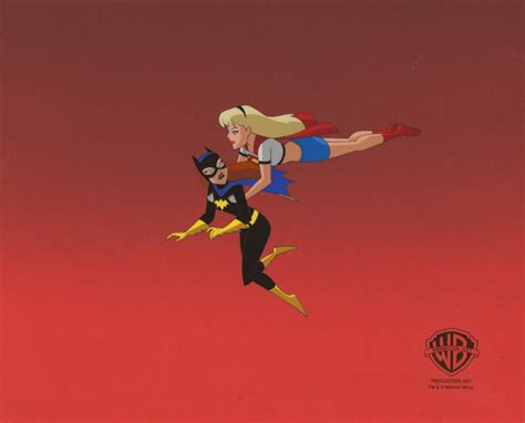 The New Batman Adventures Original Production Cel Batgirl And Supergi