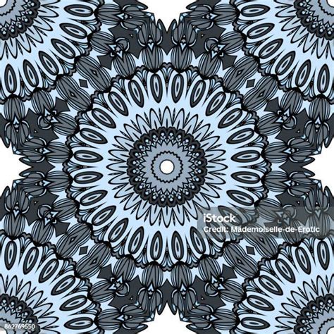 터키석 색에서 원활한 만다라 배경 꽃 빈티지 장식 요소입니다 벡터 일러스트 레이 션 0명에 대한 스톡 벡터 아트 및 기타 이미지