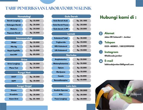Leaflet Lab Klinik Laboratorium Keaehatan Daerah Ppt Free Download