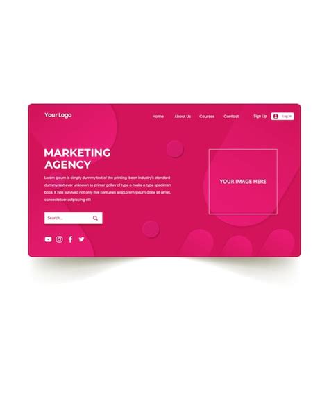 premium vector digital marketing agency website landing page template creative and modern
