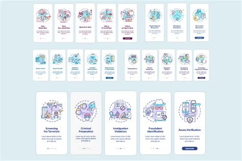 Biometrics Usage App Page Screen Bundle Graphic By Bsd Studio · Creative Fabrica