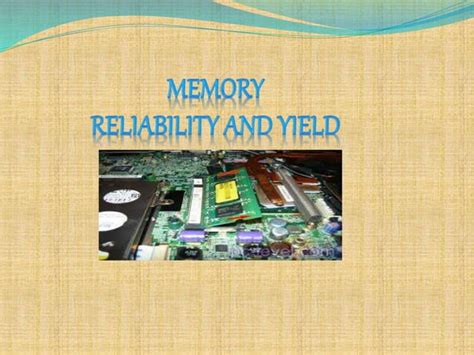 Reliability And Yield Pptx