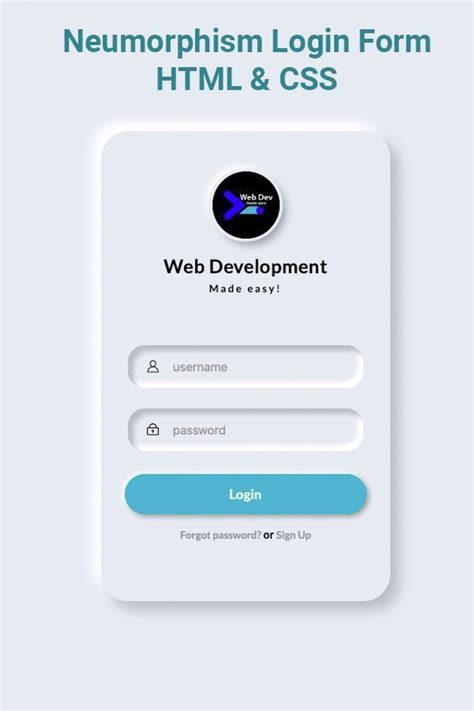 A Sleek Neumorphism Login Form Designed With Html And Css Featuring A