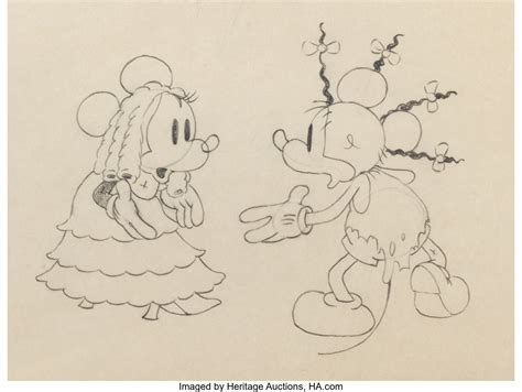 Mickeys Mellerdrammer Minnie And Mickey Mouse Production Drawing Lot 94861 Heritage Auctions