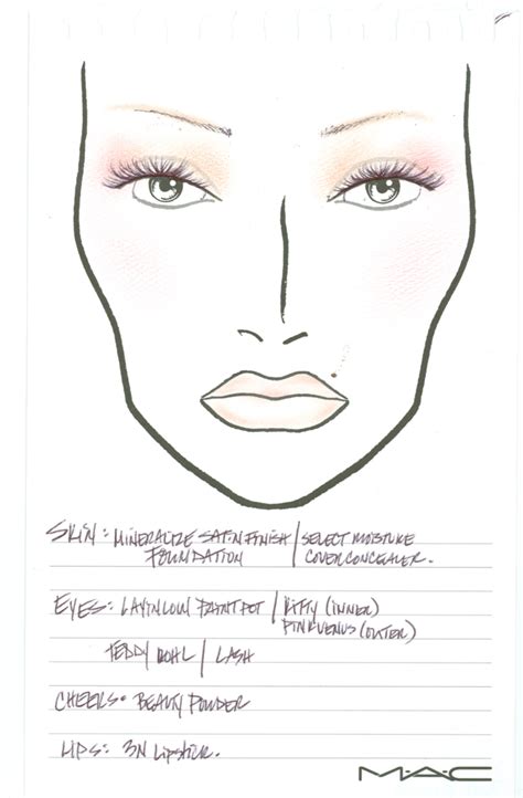 What Is A Makeup Face Chart At James Glassop Blog