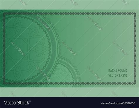 Green Background With Abstract Circular Pattern Vector Image