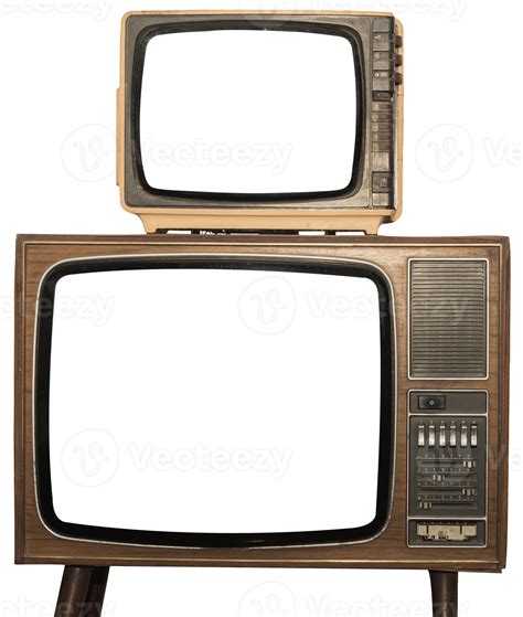 Vintage Television With Cut Out Screen On Isolated 11124796 Png