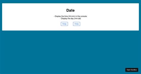Date Codesandbox