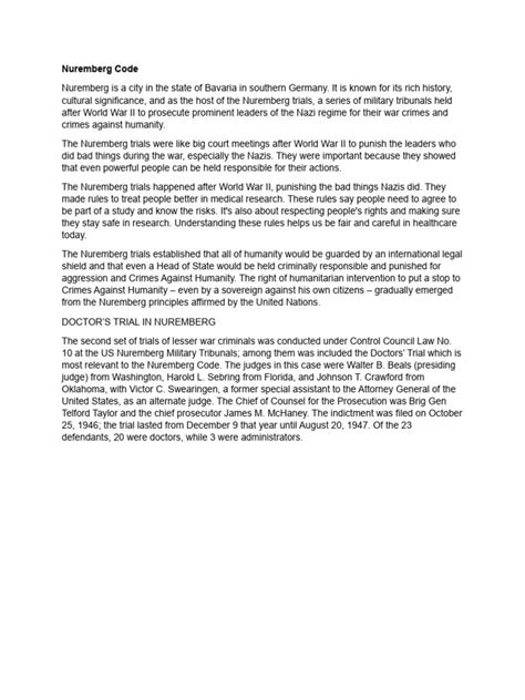 Nuremberg Code Pdf