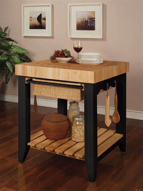 Color Story Butcher Block Kitchen Island Black 502 416 Decor South