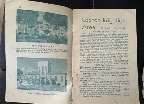 Leeton Nsw And District Local History Leeton Booklet Page 4 And 5