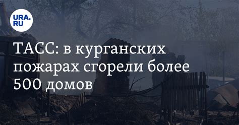 Пожары в Кургане в регионе сгорели более 500 домов