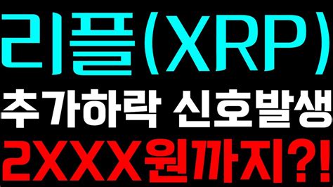 리플 Xrp 추가하락 신호발생 2xxx원까지 양자컴퓨터 코인해킹 트럼프 리플xrp실시간 리플코인실시간 리플코인목표가 리플코인