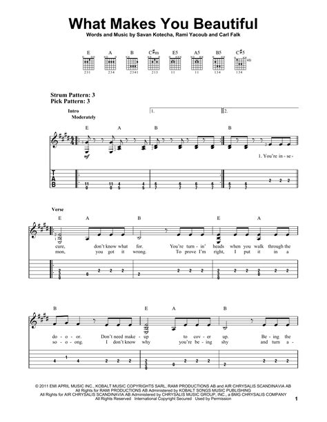 What Makes You Beautiful Sheet Music Direct