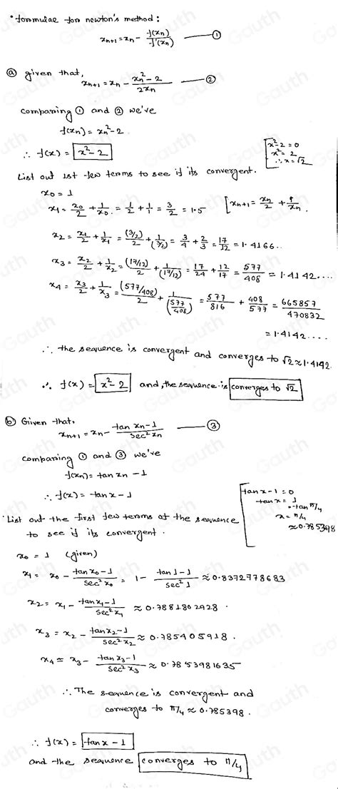 solved 7 newton s method newton s method is a root finding algorithm