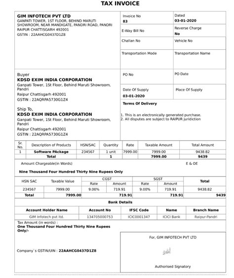 Format Of Einvoice Schema E Invoice Format Comprehensive Guide To