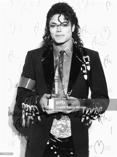Musician Michael Jackson At The American Music Awards Where He Won A