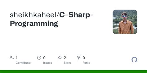 Github Sheikhkaheelc Sharp Programming
