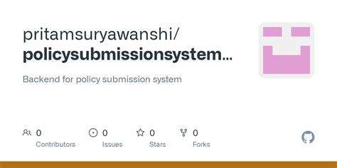 Github Pritamsuryawanshipolicysubmissionsystem Backend Backend For Policy Submission System